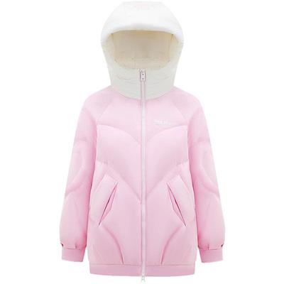 波司登女士收腰显瘦亮色羽绒服