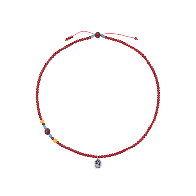 AWE白百何同款红玛瑙串珠项链女