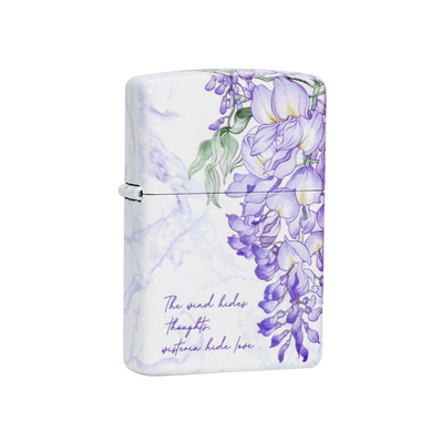 生日礼物送男友生zippo紫藤花