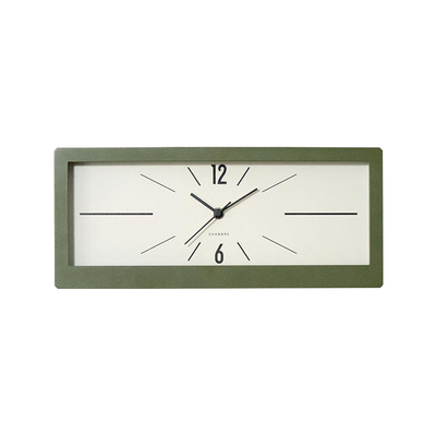 CHAMBRE客厅实木静音长方形挂钟