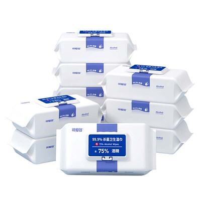 含75度酒精湿巾家庭大包装