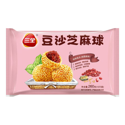 三全芝麻球豆沙馅早餐油炸半成品
