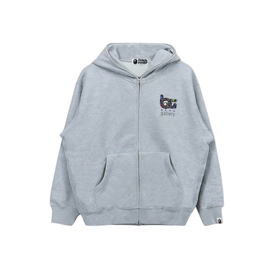 BAPE GALLERY男装25年秋冬迷彩限定款连帽卫衣外套开衫15307XN