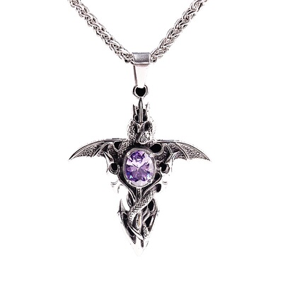 法国IDEE十字架翅膀项链男