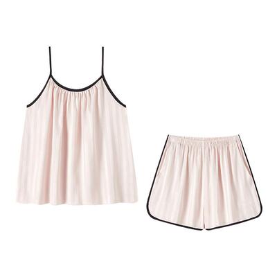 BE吊带凉感慕丝睡衣女夏新品