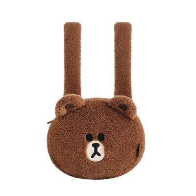 LINE正版联名双肩斜挎毛绒包包