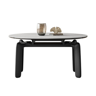 auguste小笨桌伸缩岩板实木餐桌