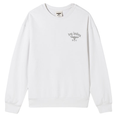 BOYLONDON时尚潮流圆领套头绣花长袖上衣春季男女同款卫衣N03050