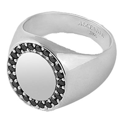 ASCENDER925银简约宝石镶嵌戒指