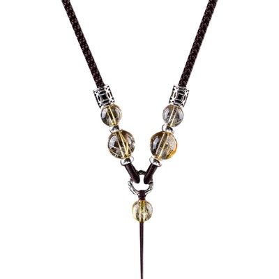 手工编织天然水晶吊坠挂绳