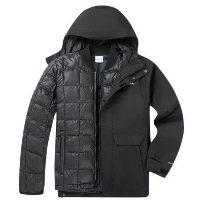 特价哥伦比亚户外男防水防风保暖夹棉内胆三合一冲锋衣夹克WE9252