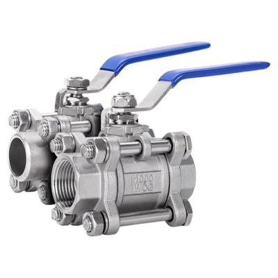 厂家直销304焊接内丝三片式球阀