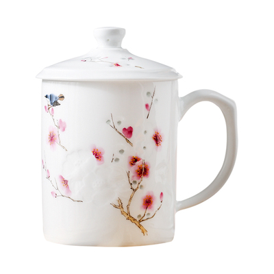 昌南陶瓷中式泡茶杯女士马克杯