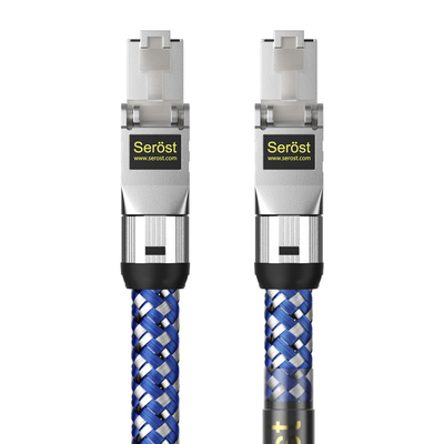Serost台湾七类Cat7电竞HiFi音频电脑宽带路由器万千兆高速网络线