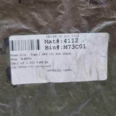 Vetco 195000-430 O.Ring LOT 12 PC