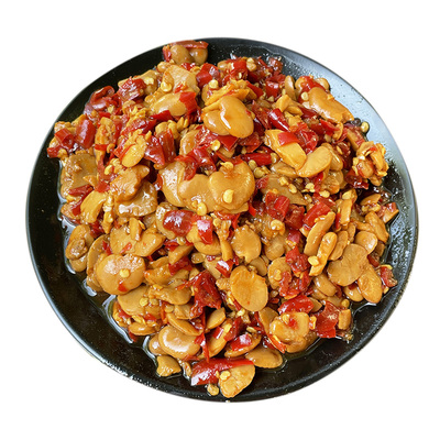 湖南农家自制蚕豆豆瓣酱调味炒菜