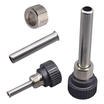 936恒温焊台手柄配件907手柄60W耐高温不锈钢钢管套筒螺母三件套