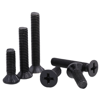 亿雄KM镀镍黑锌色十字槽沉头螺丝钉电子小平头螺钉M2M2.5M3M4M5M6