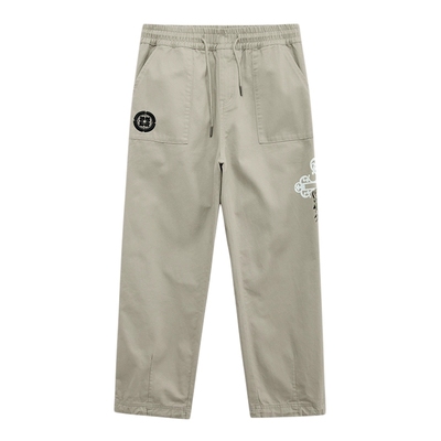 复古歌剧十字印花工装休闲裤