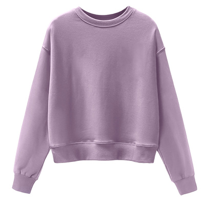 显高ins小个子圆领卫衣85%棉