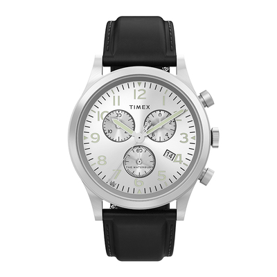 TIMEX天美时Waterbury系列夜光经典三眼石英商务手表男TW2W48100