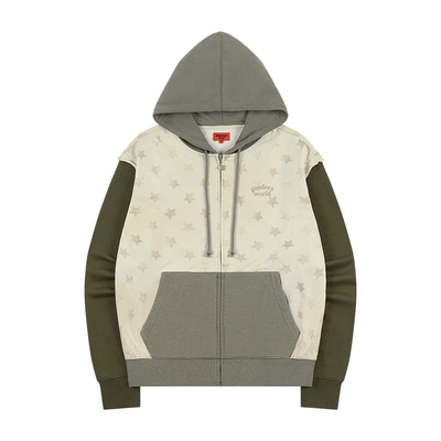 GOODBAI GOODEES 新款个性撞色草莓拼接连帽卫衣夹克外套