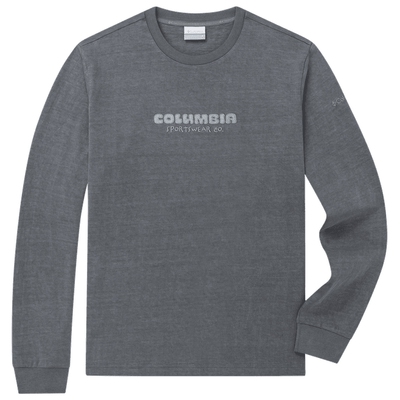 哥伦比亚男子圆领长袖运动T恤