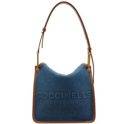 意大利品牌织物真牛皮革女包