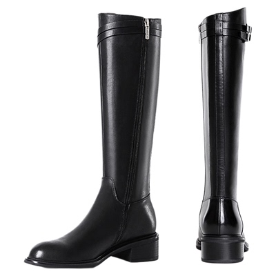 星期六英伦风长筒靴女2025秋冬