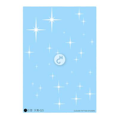 网红白色星光防水ins纹身贴纸女