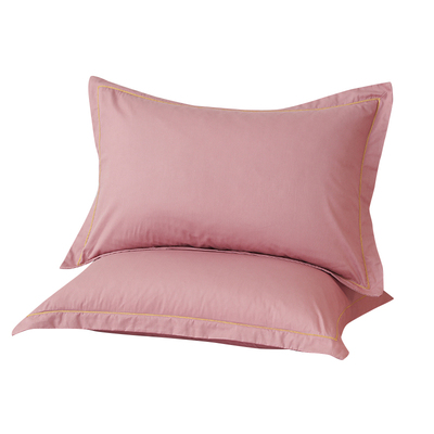 简约纯棉枕套一对装家用