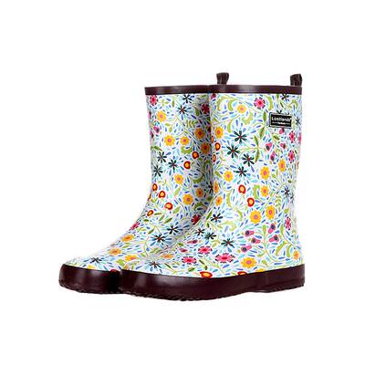 橡胶靴女式雨鞋时尚印花欧美风