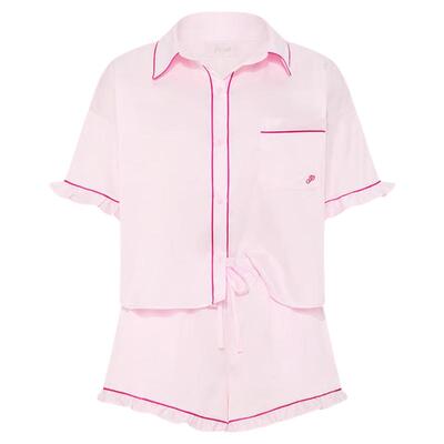 维密PINK缎面短袖短裤睡衣套装