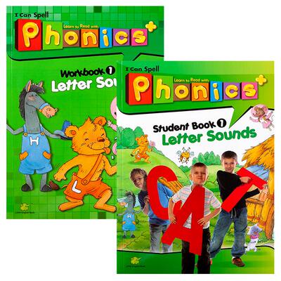 台湾东西出版社少儿英语自然拼读新版 super phonics+ 1级别 i can spell phonics原装进口少儿英语拼读课外书课程