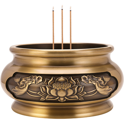 香炉纯铜家用室内线香炉供香上香薰炉焚香炉烧香炉檀香炉佛前佛具