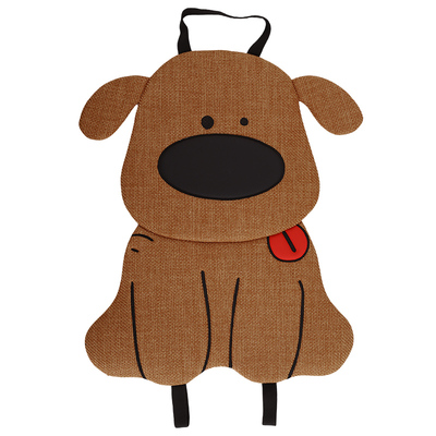 汽车坐垫透气亚麻卡通可爱小狗