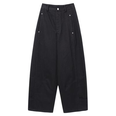 西町村屋廓形弯刀裤女装2025秋季新款百搭设计感香蕉裤XHAC10018