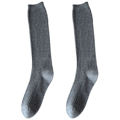 高筒美腿棉显瘦JK学院风小腿袜