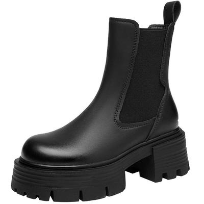 红蜻蜓切尔西靴烟筒靴