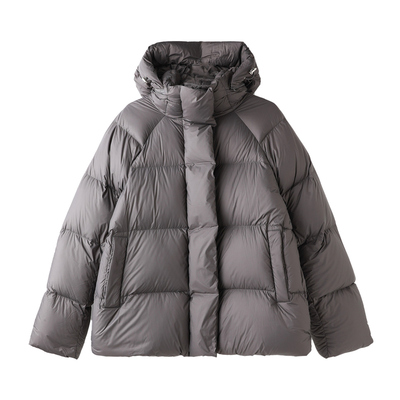 白金鹅绒宽松连帽95绒御寒外套