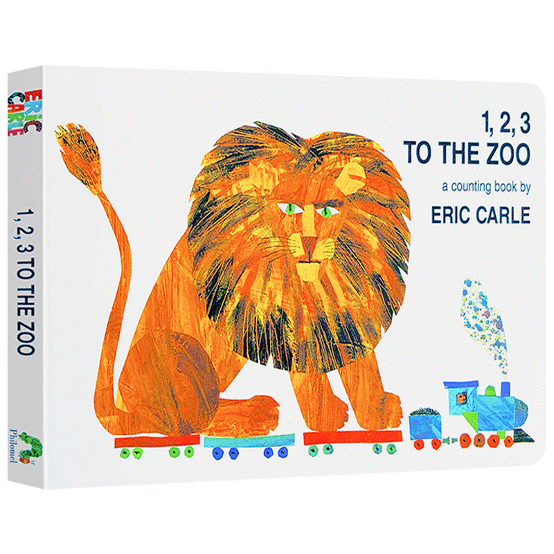 123到动物园去 123 to the Zoo 0-3岁英文原版儿童启蒙纸板书艾瑞卡尔爷爷Eric Carle可搭dear zoo好饥饿的 ...