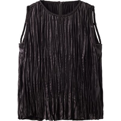 播商场同款法式通勤无袖衬衫女夏季新款气质衬衫女BDS2DD2597