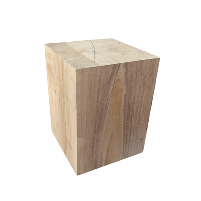 实木香樟木方木桩摆件