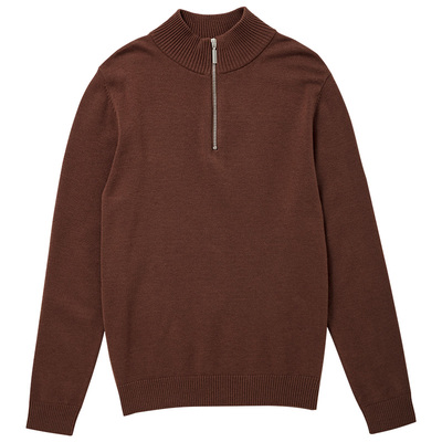 秋冬拉链毛衣男士商务修身帅气