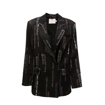 CoutureMade西服外套春夏优雅时尚垫肩含桑蚕丝顺滑上衣潮