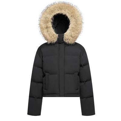 GOLFCROSS大毛领短款羽绒服