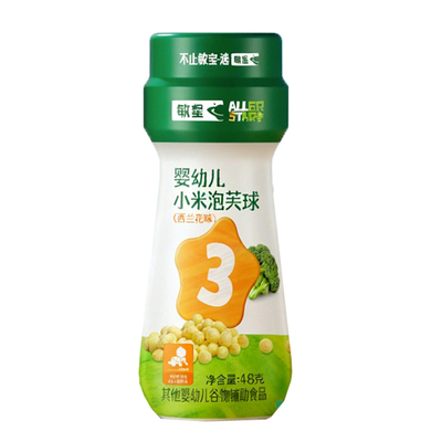 敏星婴幼儿小米泡芙球无小麦蛋奶