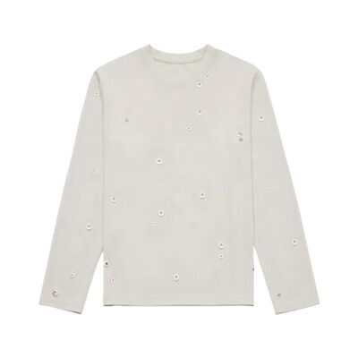 金属装饰长袖宽松显瘦T恤