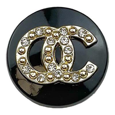 时尚小香风金属镶钻纽扣双拼扣子女上衣外套西服大衣扣百搭衣服扣