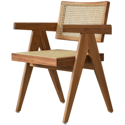 藤椅soo+柚木实木设计师椅